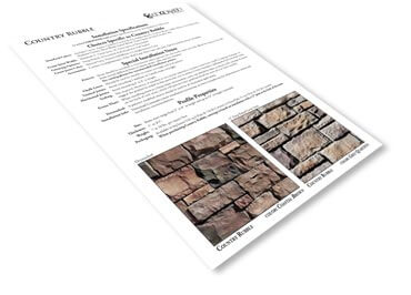 Coronado Stone Products - Product Specification Sheets